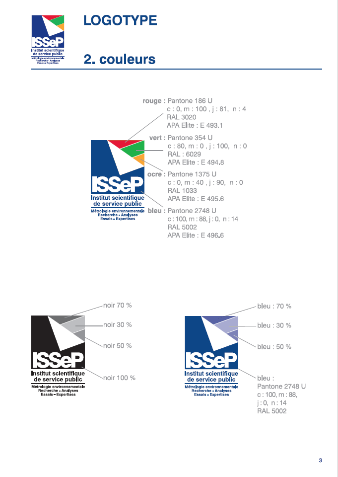 Charte graphique de l'ISSeP - ISSeP